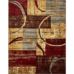 Unique Loom Barista Collection Area Rug - Kouillou (9' x 12' Rectangle, Multi/ Brown)