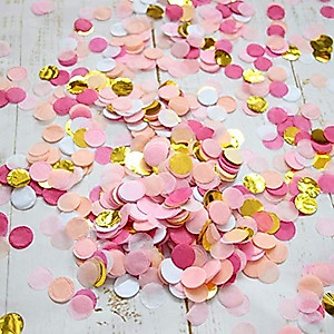 Small Circle Confetti for Party Decor 10mm - Pack of 20 Grams - Pink Gold