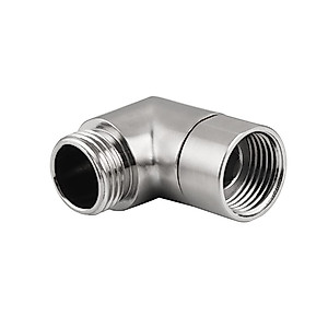 Worldwhere 90 Degree Shower Elbow Adapter for Shower Head,Handhold Shower Head Elbow Adapter,Brushed Nickel