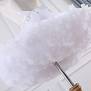 Baby Girl's Tutu Petticoat Skirts,Fluffy Soft Infant Tulle Tutus Underskirt,Ballet Pettiskirt for Little Girl for Birthday Party (M, White, m)