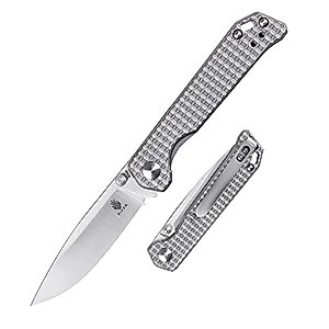 Kizer Begleiter Mini EDC Knife, Titanium Handle with M390 Blade, Small Grey Knife Gift for Men, Ki3458RA2
