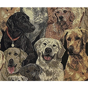 Dog Shoulder Bag - Zippered Cross Body Purse - Woven Tapestry Design