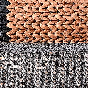 Rugsotic Carpets Hand Woven Jute 8'x10' Eco-Friendly Area Rug Geometric Multicolor J00063