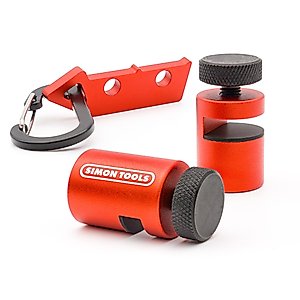 Simon Tools - Stair Gauges for Framing Square | Extra Tall 𝗡𝗼𝗻-𝗦𝗹𝗶𝗽 Framing Square Stops with Holder, Framing Tools for Speed Square
