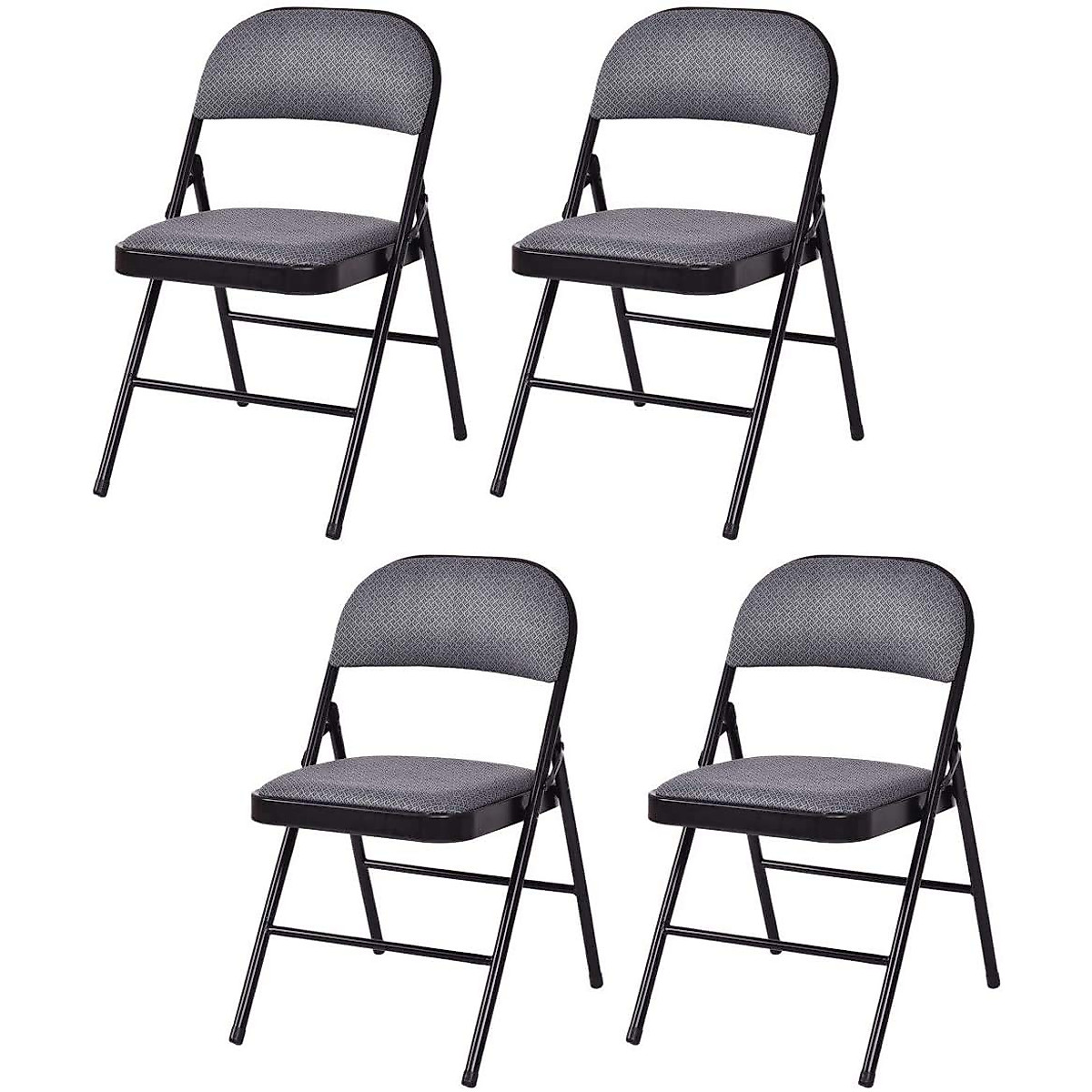 ReunionG Charles Folding Chair, 4 PCS, Black