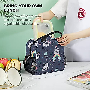 Cute Sloths Lunch Bag for Women Men, Portable Insulated Lunch Box, Lunch Tote Bag for Work Outdoor