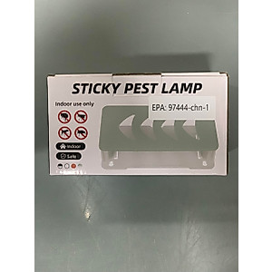 Flea Traps for Inside Your Home, 2 Pack Flea Trap with Adjustable Light Modes & 4 Flying Insect Trap Sticky Refill Pads, Harmless & Friendly to Pets & Kids Pest Trapper for Fleas, Flies