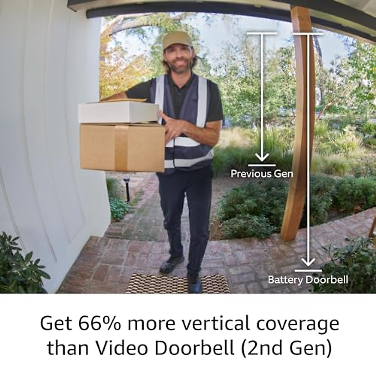 Ring Battery Doorbell, Head-to-Toe Video, Live View with Two-Way Talk, and Motion Detection & Alerts (2024 release), Venetian Bronze