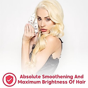 Brazilian Keratin Smoothing Blowout System for Dry, Damaged Hair - Formaldehyde-Free Three-Step Protein Treatment (Shampoo, Conditioner, 2.02 Fl Oz Each)