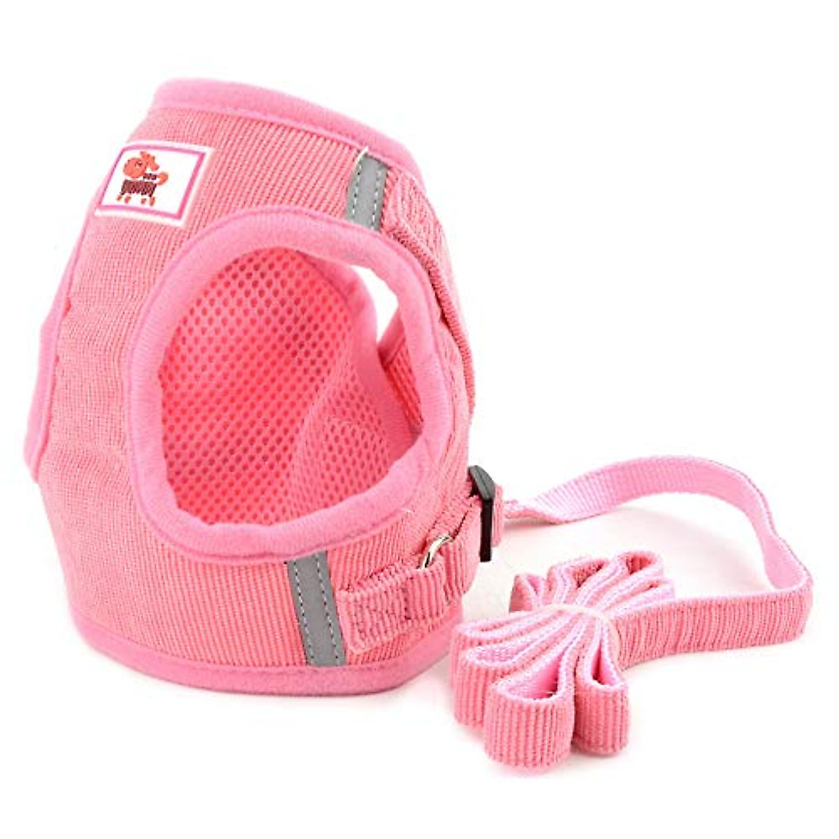 SELMAI Comfortable Cat Harness and Leash Kitten Vest No Pull No Choke Escape Proof Soft Mesh Reflective for Puppy Extra-Small/Small Dogs Walking Corduroy Jacket Adjustable Breathable Lightweight