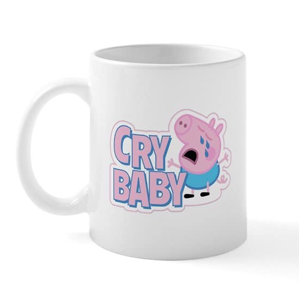 CafePress George Pig Cry Baby Mugs Ceramic Coffee Mug, Tea Cup 11 oz