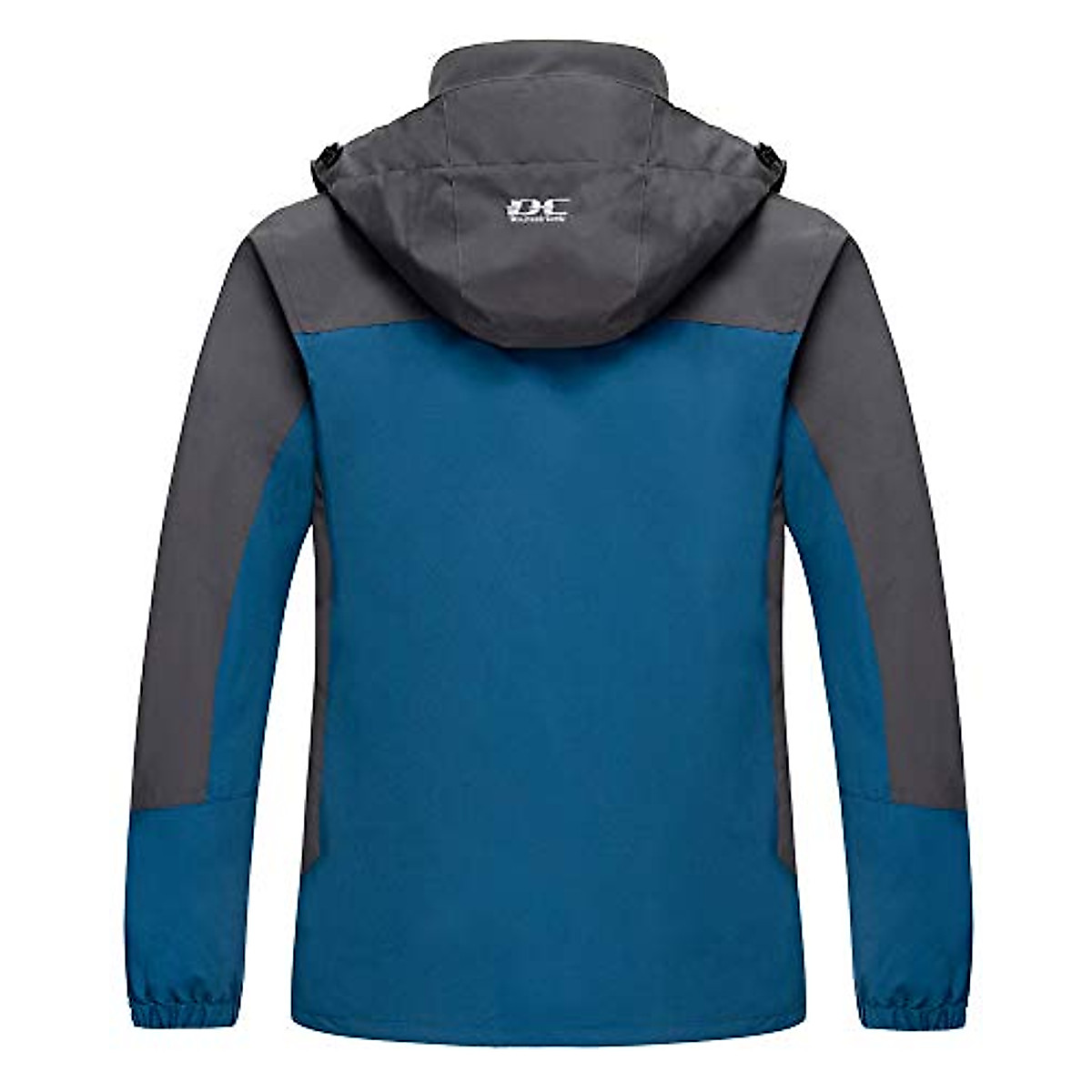 Diamond Candy Men's Waterproof Rain Jacket with Hood Lightweight Raincoat Outdoor Windproof Windbreaker for Hiking Travel