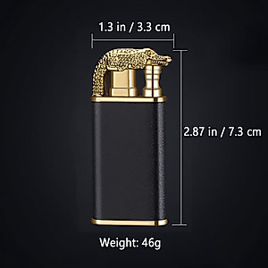 Butane Torch Lighter - Double Flame Lighter, Windproof Solar Beam Torch, Refillable Adjustable Jet Flame Torch Lighters for Candle Camping BBQ Kitchen, Men Gift Not Included Butane Gas (Black)