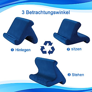 Tablet Pillow Stand Tablet Stand Tablet Holder Dock for Bed with 3 Viewing Angles , Compatible with all tablets ,Phones and iPad Pro 9.7, 10.5,12.9 Air Mini 4 3, Kindle, E-Reader and books(Navy)