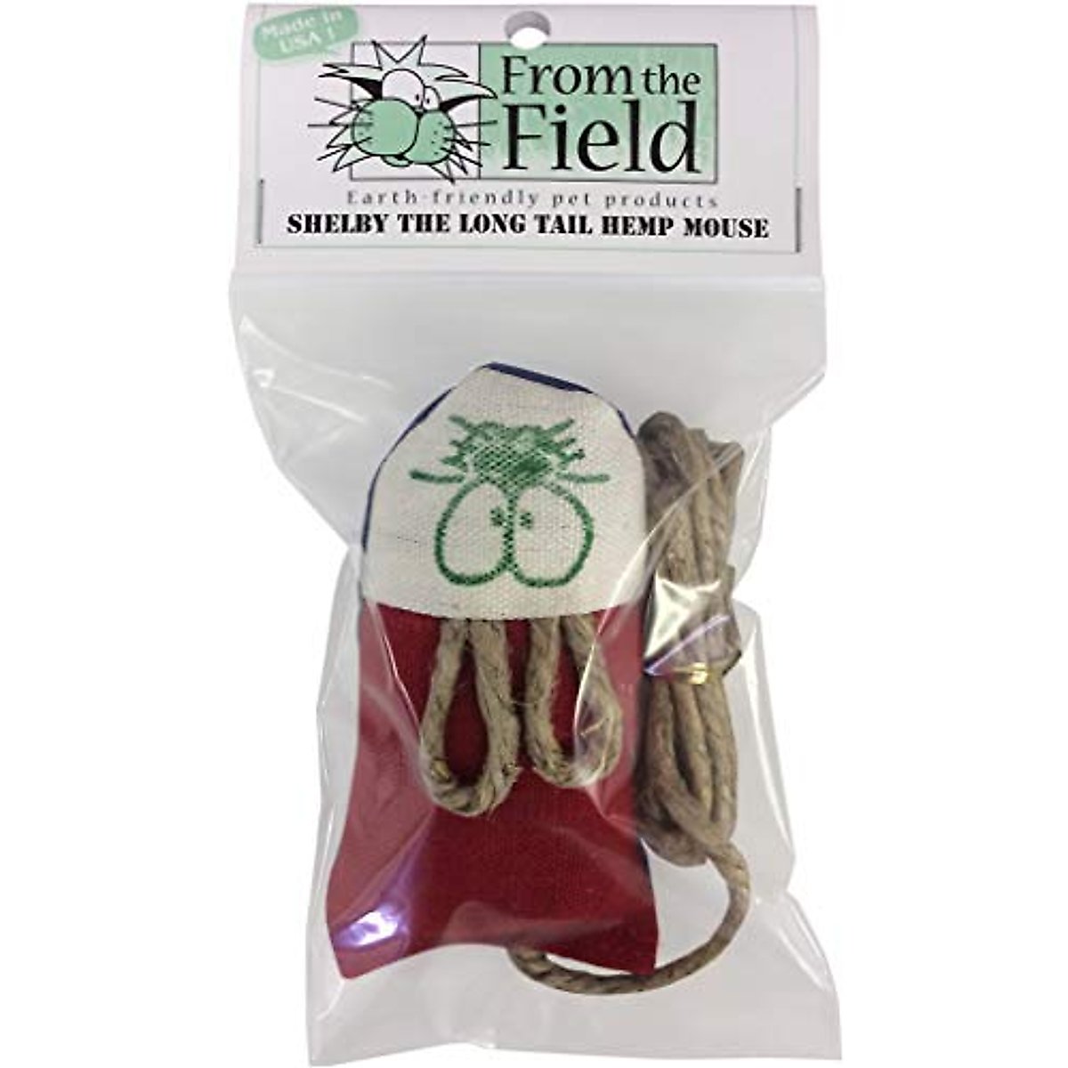 From The Field Shelby The Long Tail Hemp Mouse Catnip Toy