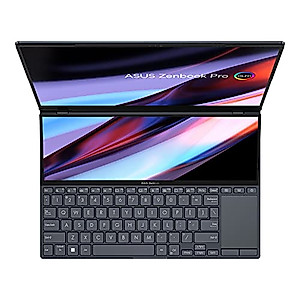 EXCaliberPC 2023 ASUS Zenbook Pro 14 Duo OLED UX8402VV-PS96T (Intel Core i9-13900H, 32GB RAM, 1TB NVMe SSD, NVIDIA GeForce RTX 4060, 14.5" OLED Touch Display, Windows 11) Touchscreen Laptop