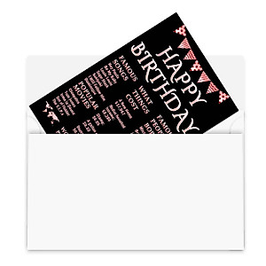 QZCYU 60th Birthday Invitations with Envelopes For Woman, 60th Birthday Party Invitations, Black & Rose Gold Adult Birthday Invitations - Set of 20