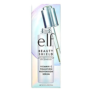 e.l.f. Beauty Shield Vitamin C Pollution Prevention Serum, Brightens Skin & Protects Against Environmental Aggressors, Vegan & Cruelty-Free, 0.95 Oz