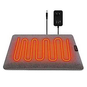 Heated Seat Cushion for Chairs, Electric Heating Seat Cover Memory Foam Portable Heating Pad for Cold Days, Promote Circulation, 3 Temperature Levels & 3 Timer Settings, 17.7In * 17.7In