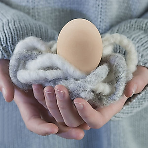 15PCS Easter Wooden Eggs Fake Easter Eggs Life-Size Red、White and Red Wooden Eggs for Hand Painting Dyeing Carving Crafting Easter Decorations Pretend Play Simulation Toys Fake Food Laying Chicken