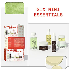 Youth To The People The Youth System - 6 Piece Set with Superfood Cleanser, Face Oil, Moisturizer, Vitamin C Serum, Eye Cream, Energy Facial - Vegan Skincare Kit