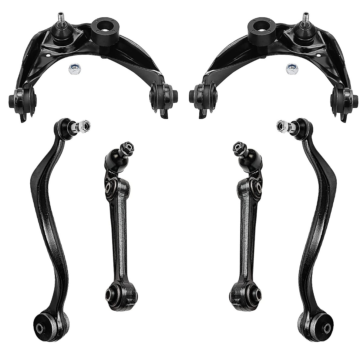 Detroit Axle - 14pc Front End Suspension Kit for 2010-2012 Ford Fusion Mercury Milan, 2011-2012 Lincoln MKZ, 6 Control Arms w/Ball Joints 2 Sway Bars 4 Tie Rods 2 Boots Replacement