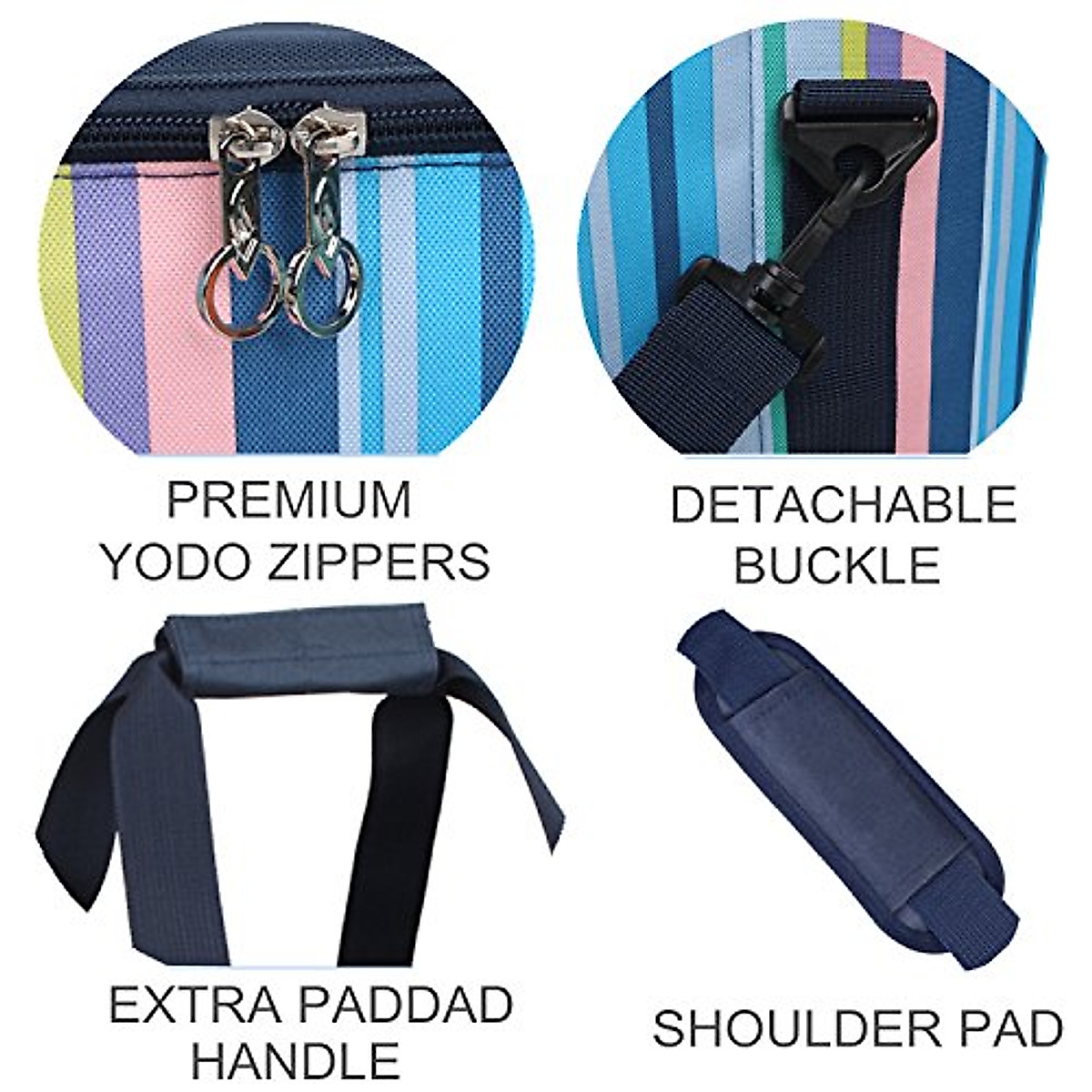 Yodo 25L Collapsible Soft Cooler Bag - Family Size Roomy for Reunion, Party, Beach, Picnics, Sporting Music Events, Everyday Meals to Work