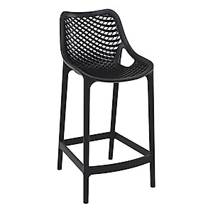 Compamia Air Patio Counter Stool in Black (Set of 2)