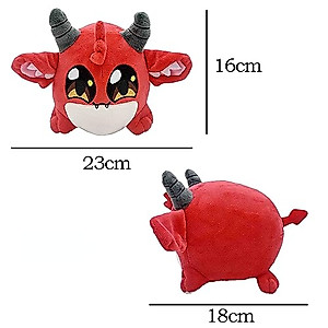 Shontay Emotional Support Demon Plush Toy,Red Demon Plushies for Children,3D Cartoon Halloween Emotional Demon Party Decoration Props Gift.