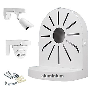 compcctv Security Camera Mount Bracket, Aluminum Indoor Outdoor Wall Mount Bracket L-Type Bracket for CCTV Security Dome IP Camera Mounting Dome Security Camera Junction Box Mount Bracket Universal