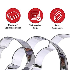 Gingerbread Man Cookie Cutter Set (Gingerbread Man 3 Piece), Premium Food-Grade Stainless Steel, Dishwasher Safe