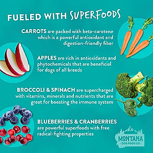 MONTANA DOG FOOD CO. Surf 'n Turf Freeze-Dried Raw Dog Food Topper – Grain-Free, High Protein Meal Enhancer with 100% All-Natural Wild-Caught Fish & Grass-Fed Beef – Premium USA-Made, 12 oz