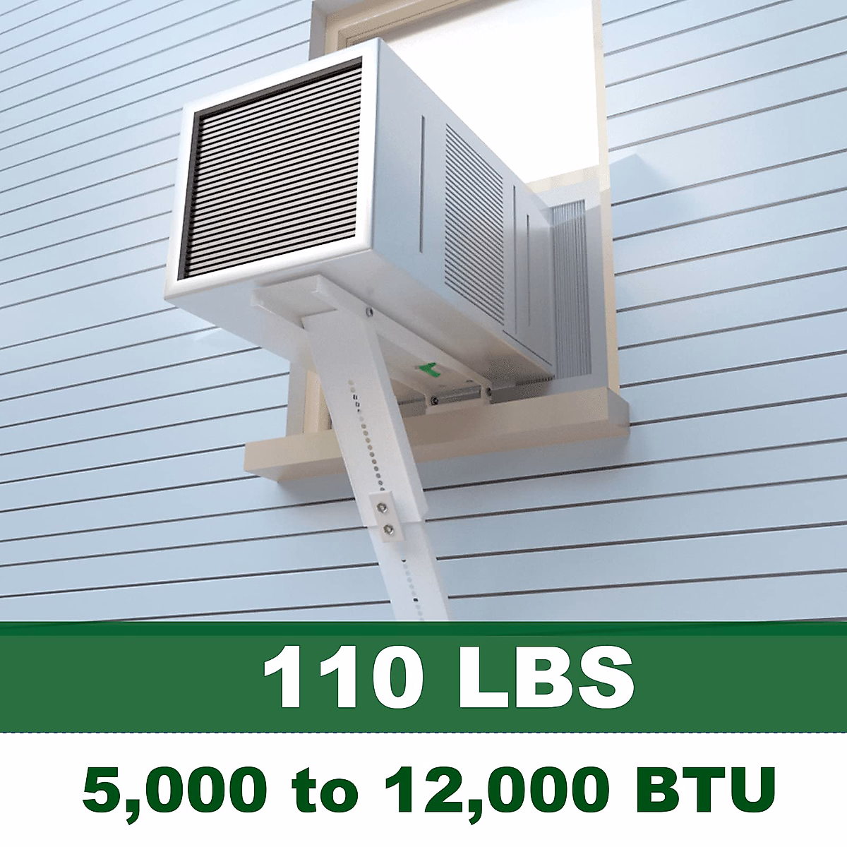 Air Conditioner Support Bracket Extra Large, ACOCOKI Universal Window AC Support Bracket with Upgraded Extension Leg, Air Conditioner Bracket Up to 110 lbs, for 5,000 to 12,000 BTU AC Unit