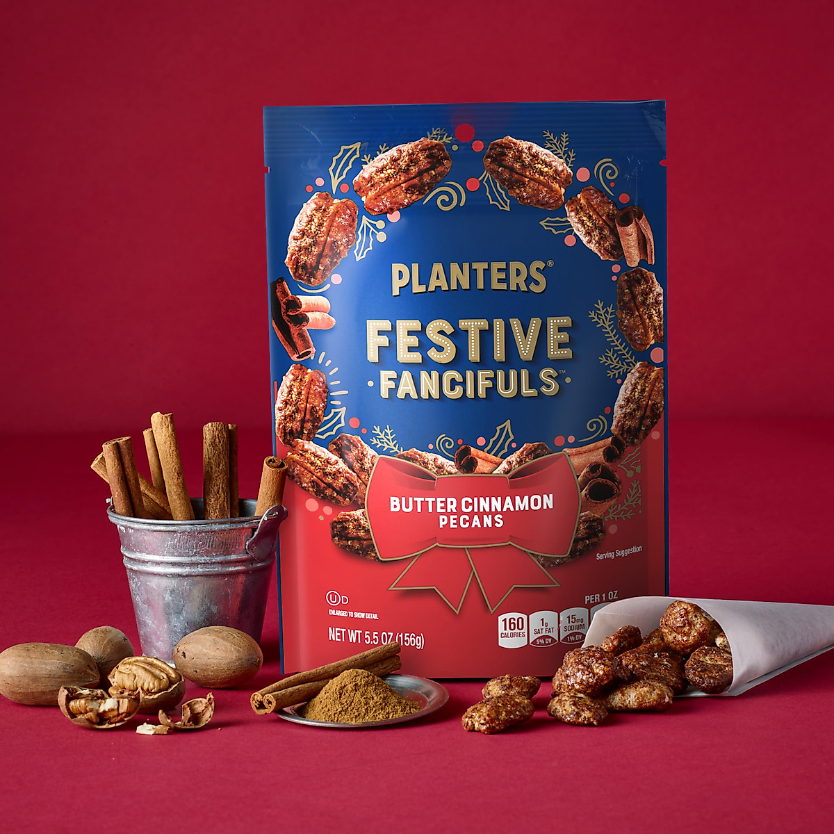 Planters Limited Edition Kettle Cooked Butter Cinnamon Pecans, 5.5 oz Bag