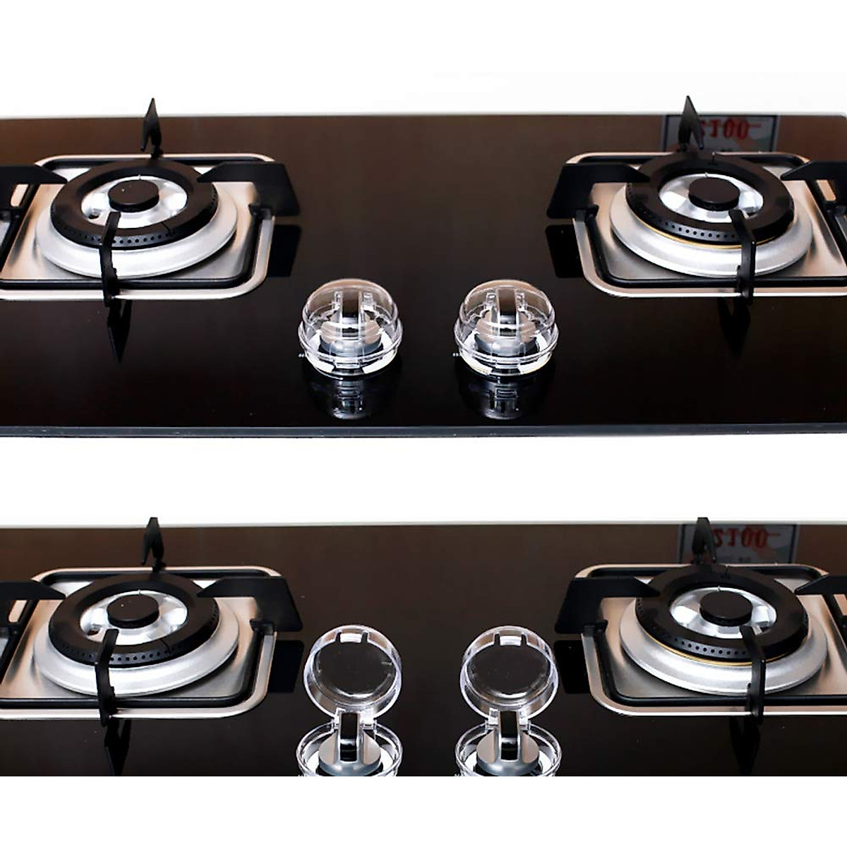 Gas Knob Covers,6-Packs Child Proof Stove Knob Safety Covers for Gas Stove,Universal Design