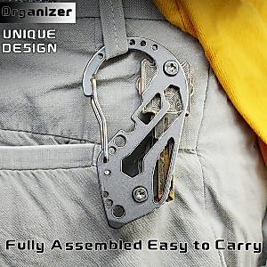 Wegrind EDC Key Organizer for Multiple Keys Hook Compact Key Holder and EDC Tools for Men