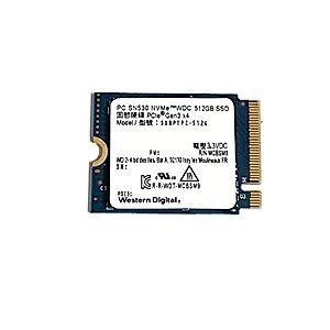 Western Digital 512GB SSD PC SN530 M.2 2230 30mm PCIe Gen3 x4 NVMe SDBPTPZ-512G Solid State Drive for Dell HP Lenovo Laptop Desktop Ultrabook Surface