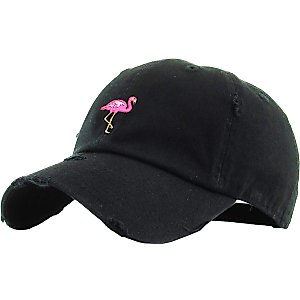 KBSV-3004V BLK Daddy Dad Hat Baseball Cap Vintage Distressed Classic Polo Style Adjustable Cotton