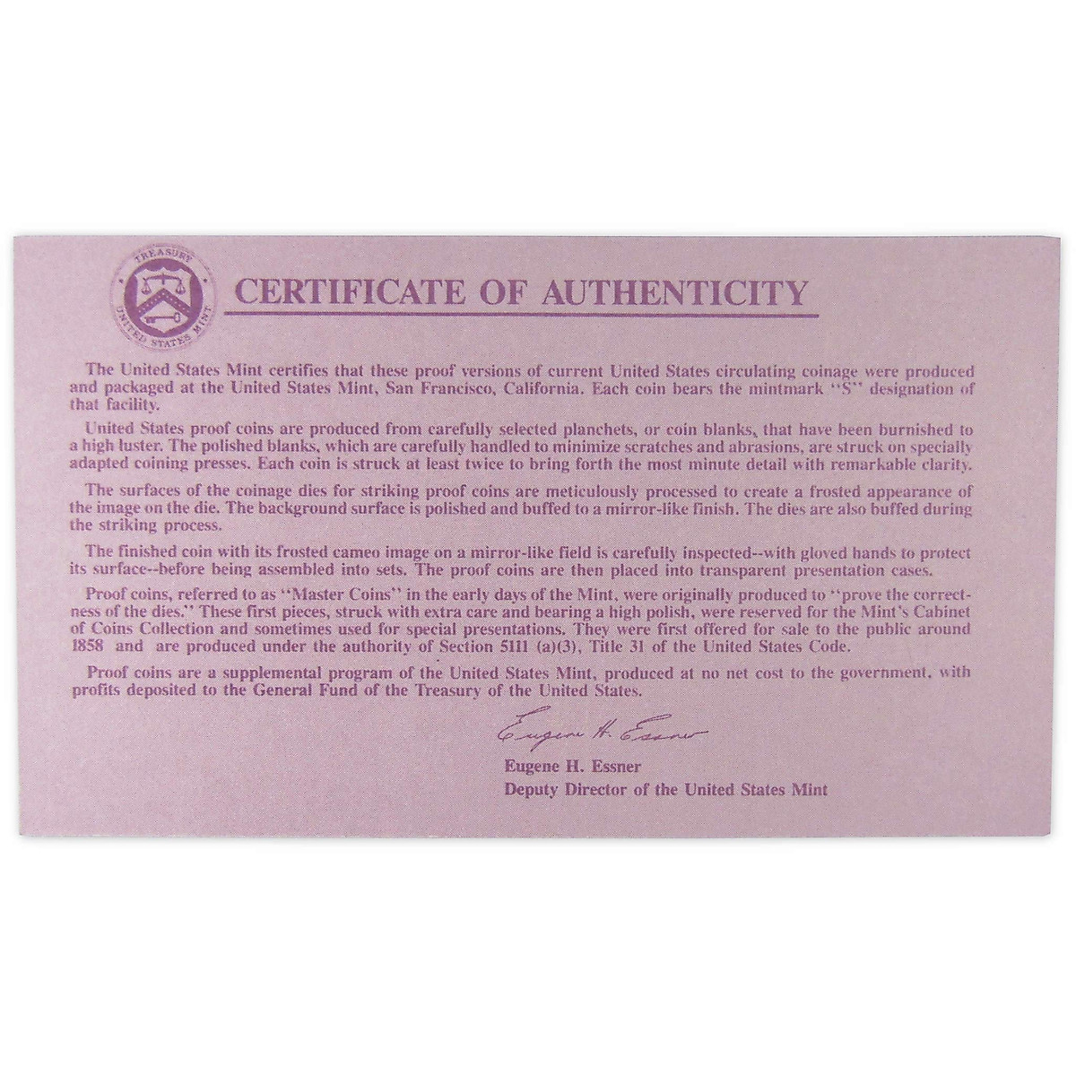 1992 Clad Proof Set U.S. Mint Original Government Packaging OGP COA