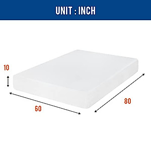 6/8/10/12 inch Gel Memory Foam Mattress for Cool Sleep & Pressure Relief, Medium Firm Mattresses CertiPUR-US Certified/Bed-in-a-Box/Pressure Relieving (10 in, Queen)