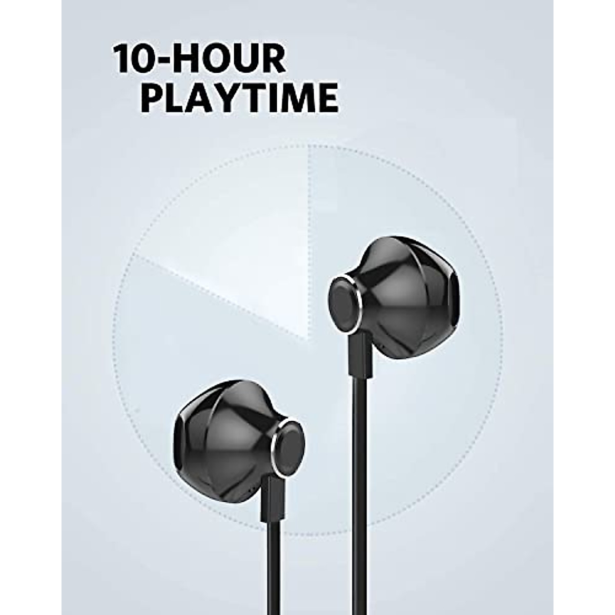 MUBIAO Bluetooth Headphones Neckband 20Hrs Playtime V5.0 Wireless Headset Sport Noise Cancelling Earbuds w/Mic for Gym Running Compatible with iPhone Samsung Android