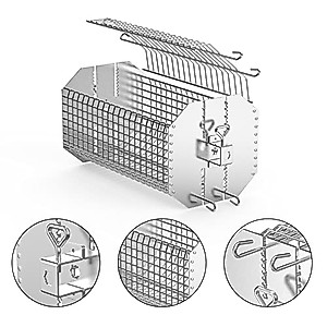 onlyfire Universal Octagonal Tumble Rotisserie Basket, Flat Spit Rotisserie Grill Basket Fits for 1/2 Inch Hexagon, 3/8 Inch Hexagon, 3/8 Inch Square, 5/16 Inch Square Spit Rods