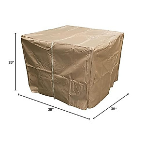 AZ Patio Heaters Outdoor Fire Pit in Hammered Bronze with Cover