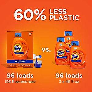 Tide Laundry Detergent Liquid Soap Pouches, High Efficiency (HE), Original Scent, 93 Total Loads (Pack of 3)