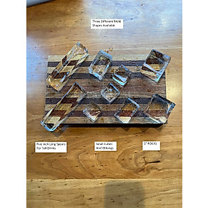 ClearlyFrozen High Capacity (10 x 2 Inch) Home Clear Ice Cube Tray/Ice Cube Maker