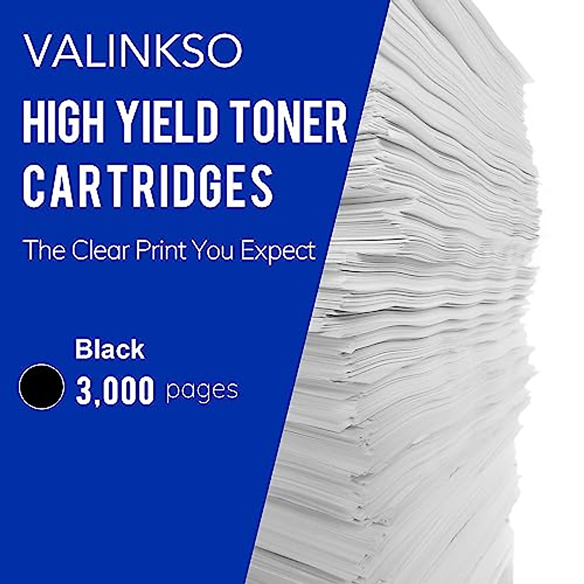 Valinkso TN760 Toner for Brother Printer Replacement for Brother TN760 TN-760 TN 760 TN730 TN-730 TN 730 for MFC-L2710DW DCP-L2550DW MFC-L2750DW HL-L2395DW HL-L2350DW Toner TN-730/TN-760 (4 Black)