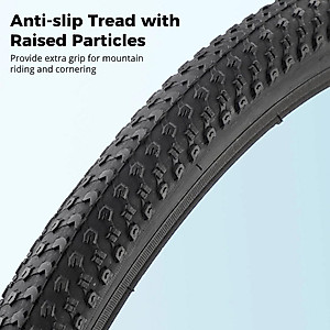 2 PCS Mountain Bike Tires & 2 PCS Bike Tubes, 20” X 1.95” Tires 20” X 1.75”-2.125” AV 32mm Valve Inner Tubes, Puncture-Resistant Bicycle Tires, Bike Replacement for Beach Cruiser Mountain Bikes