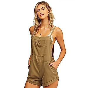 Billabong Women's Wild Pursuit Short Overall, Sage, Large
