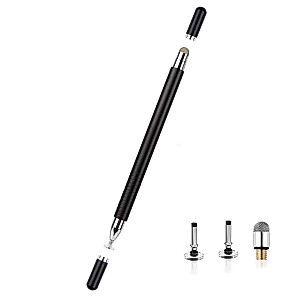 Stylus Pens for Touch Screens,Digital Pen,Capacitive Pen High Sensitivity & Fine Point,Magnetism Cover Cap,Universal for Apple/iPhone/Ipad/Android/Microsoft and Other Touch Screens (Black)