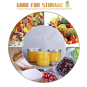 FRUITEAM 8 oz Wide Mouth Mason Jars with Lids -Set of 8, Transparent Clear Glass Canning Jar Ideal for Jams, Jellies, Conserves, Preserves, Fruit Syrups, Chutneys, and more Pizza Sauce